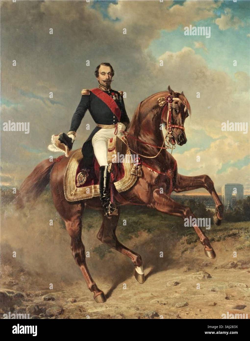 A portrait of Emperor Napoléon III, created by Carl Frederik Kiörboe in ...