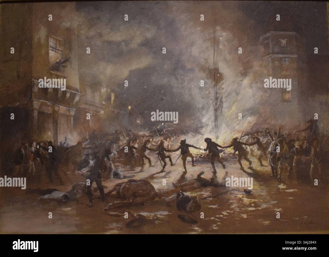 Julien Le Blant's painting 'Vendéens dansant autour d'un arbre de la ...