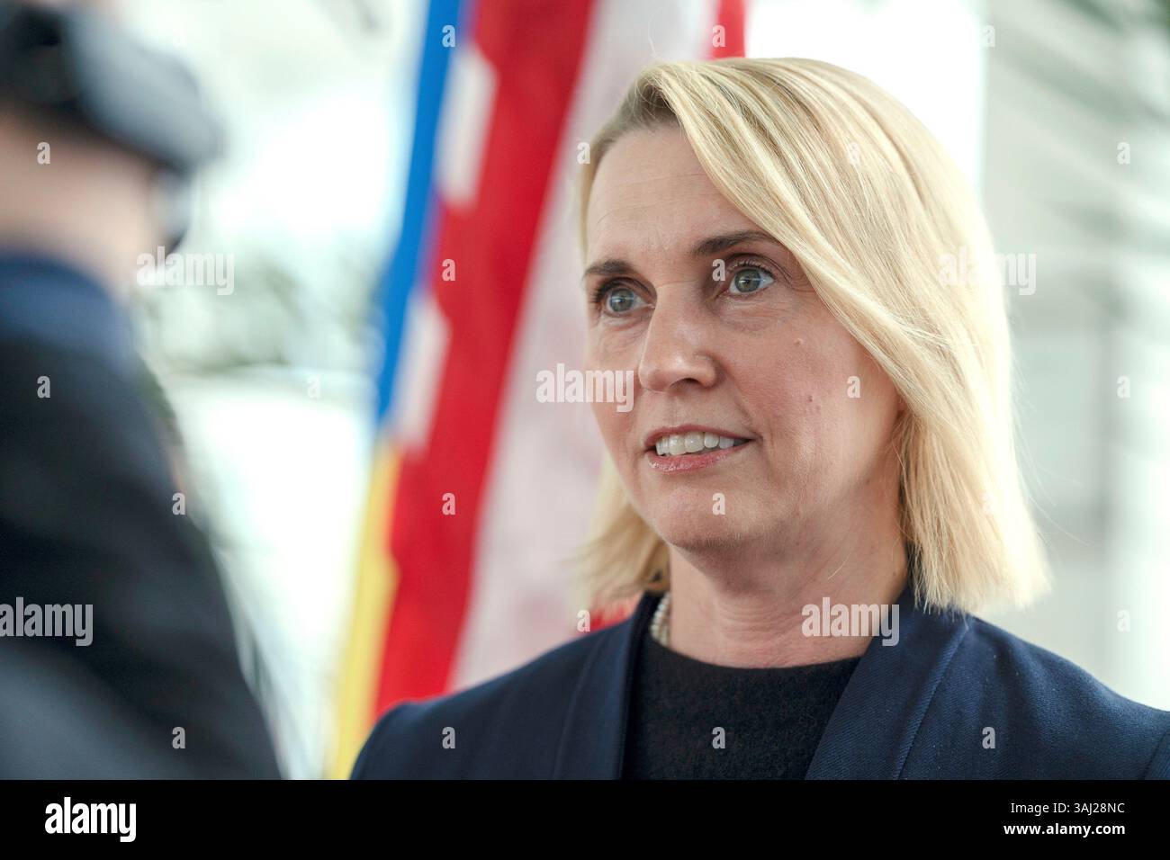 FILE - U.S. Ambassador to Ukraine Bridget Brink speaks during a news ...