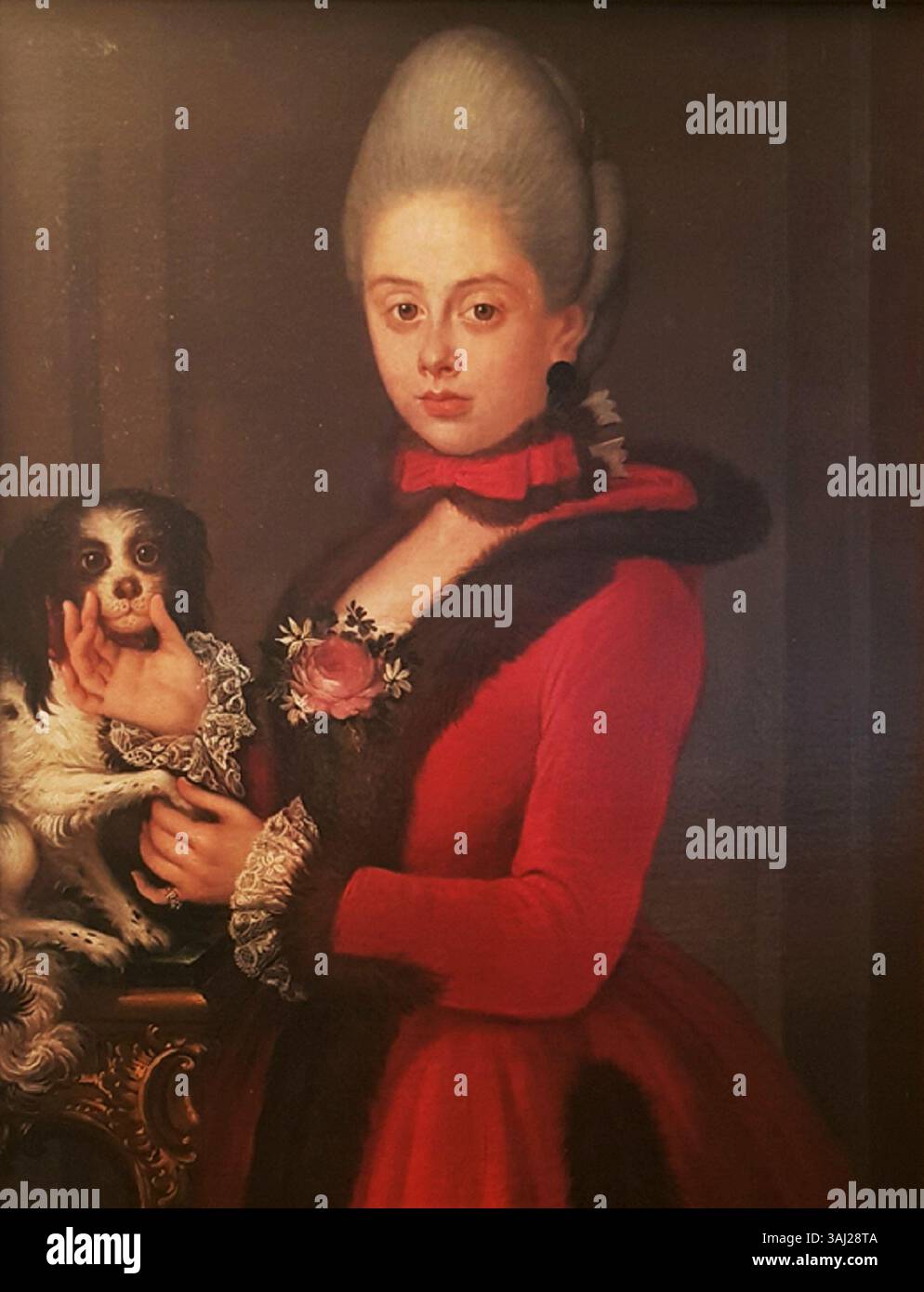 This 18th-century portrait depicts Princess Maria Antonia Carafa, a ...