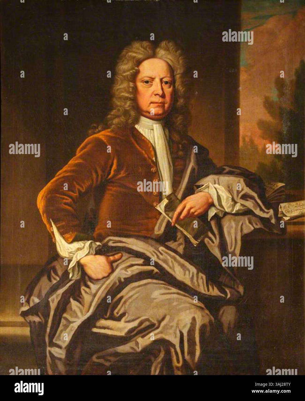 This portrait from circa 1726, attributed to the school of Godfrey ...