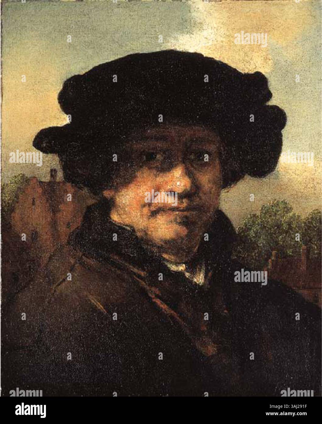 Portrait of Rembrandt, painted between 1660 and 1669. This anonymous ...