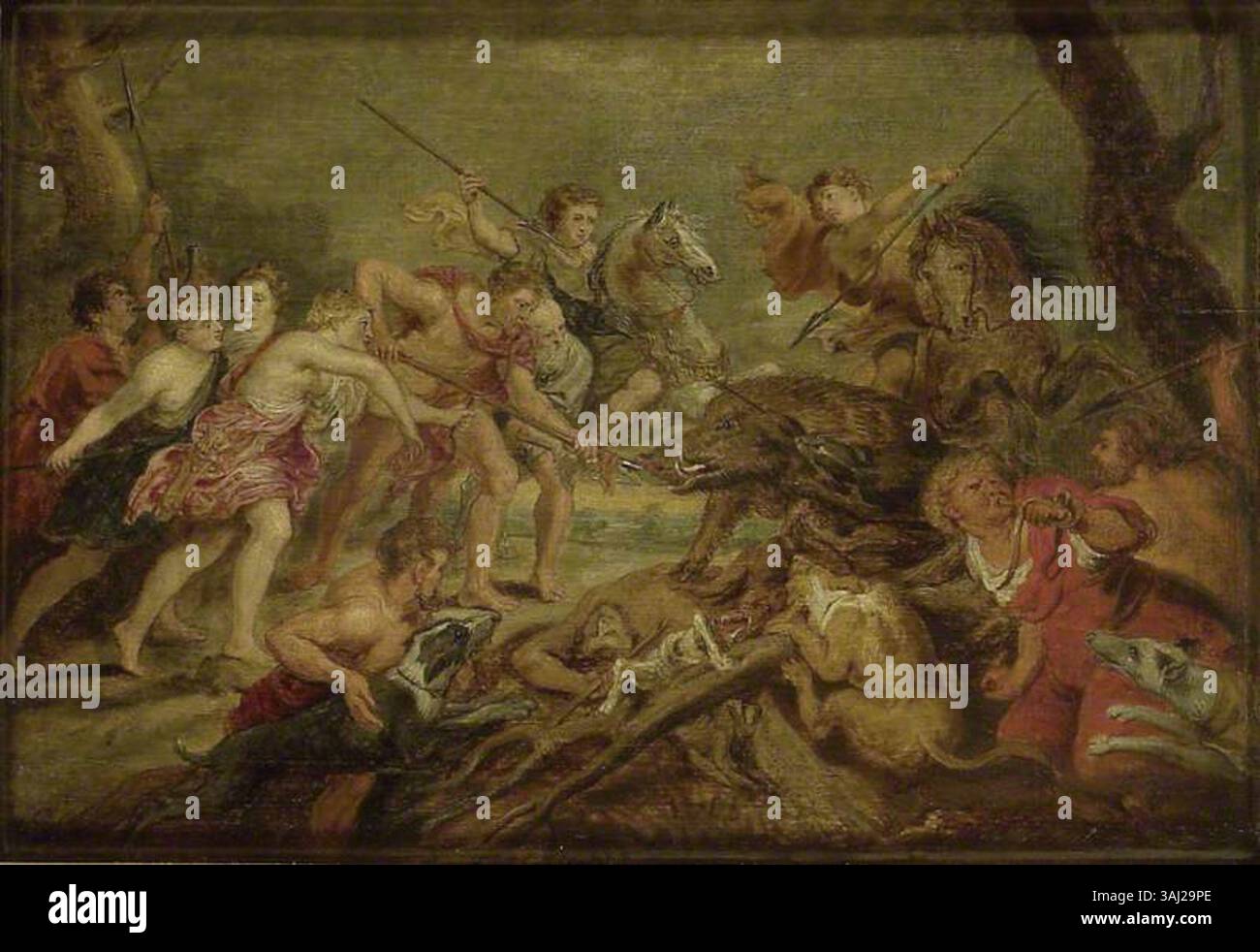 The painting 'The Hunting of the Calydonian Boar', created after Peter ...