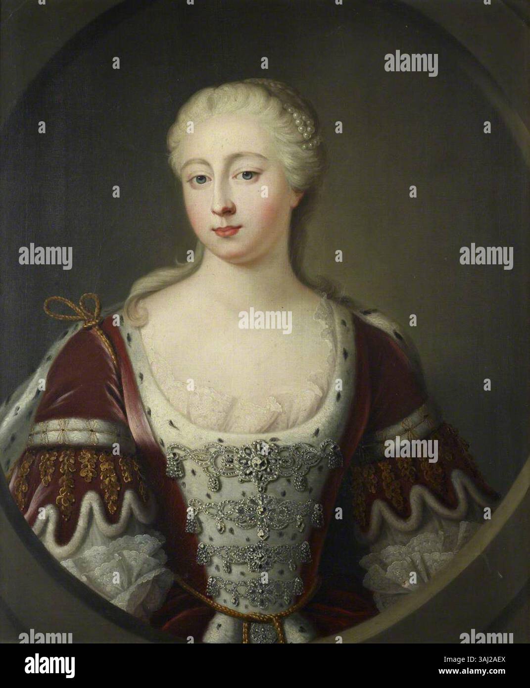 Jean-Baptiste van Loo's portrait of Princess Augusta of Saxe-Gotha ...