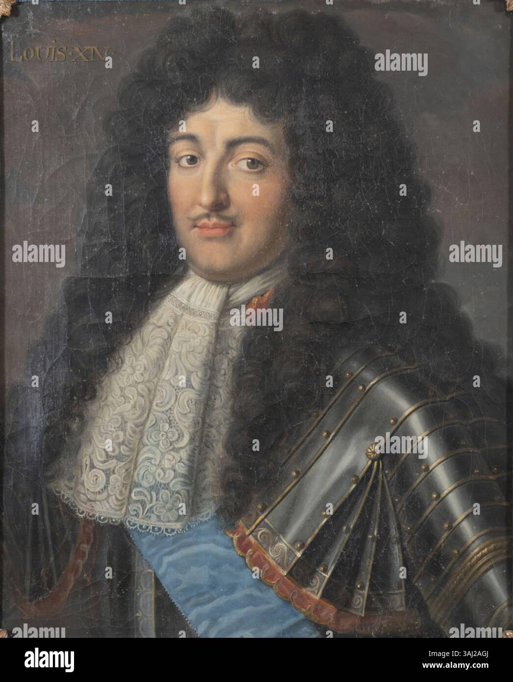 This 17th-century portrait, attributed to the French School, portrays a man in amour, commonly ...