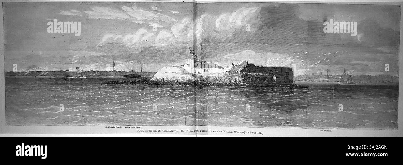 This 1865 wood engraving by Alfred Waud, from Harper's Weekly, depicts ...