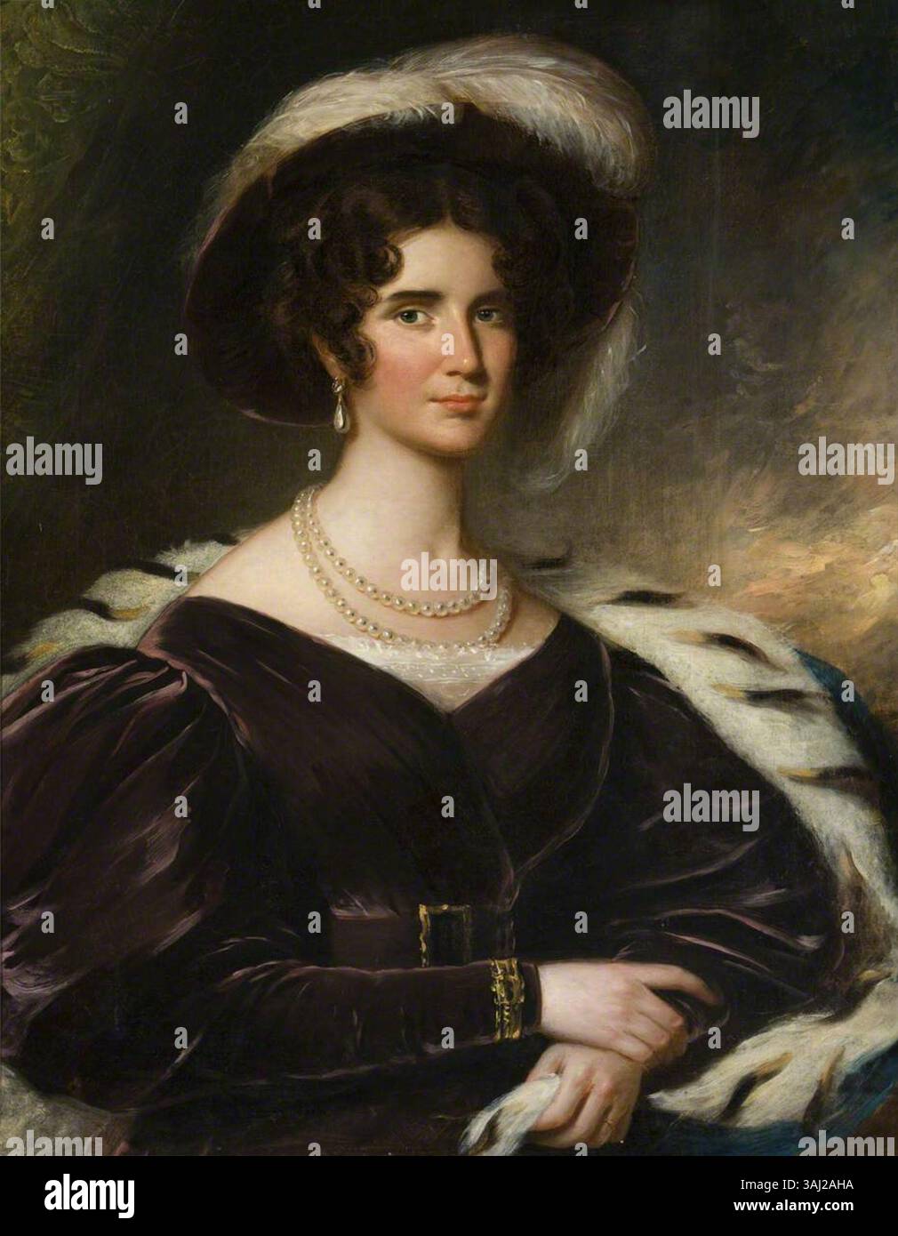 This portrait of Elizabeth Fraser, Mrs. George Arbuthnot, painted by the British School around ...