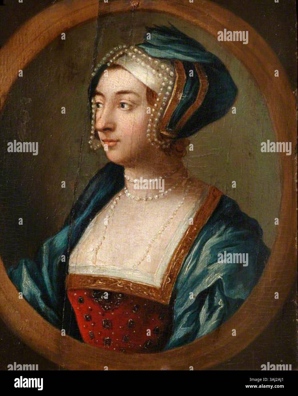 A 19th-century painting of Queen Anne Boleyn, created in the British ...