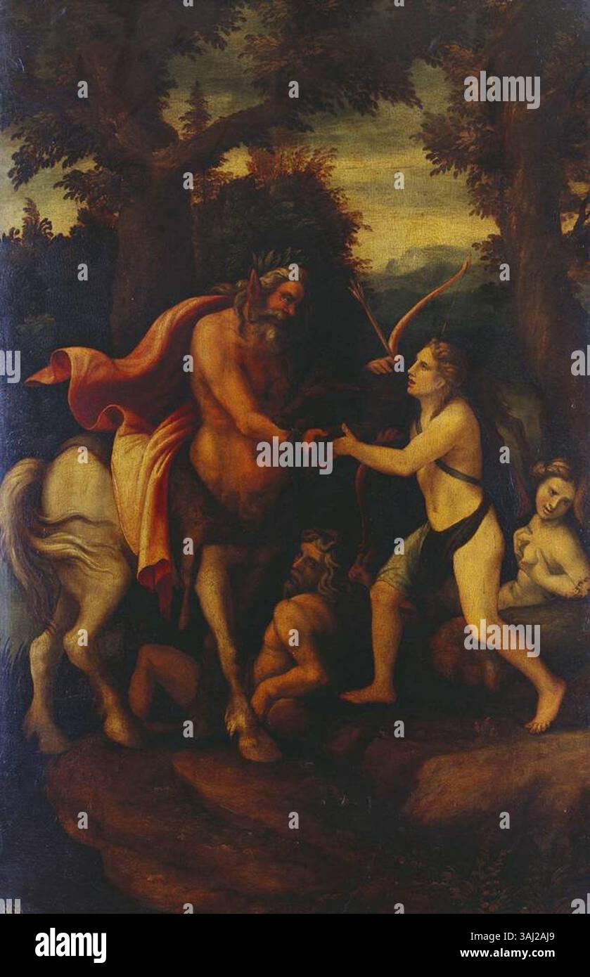 This mythological painting, created in the workshop of Giulio Romano ...