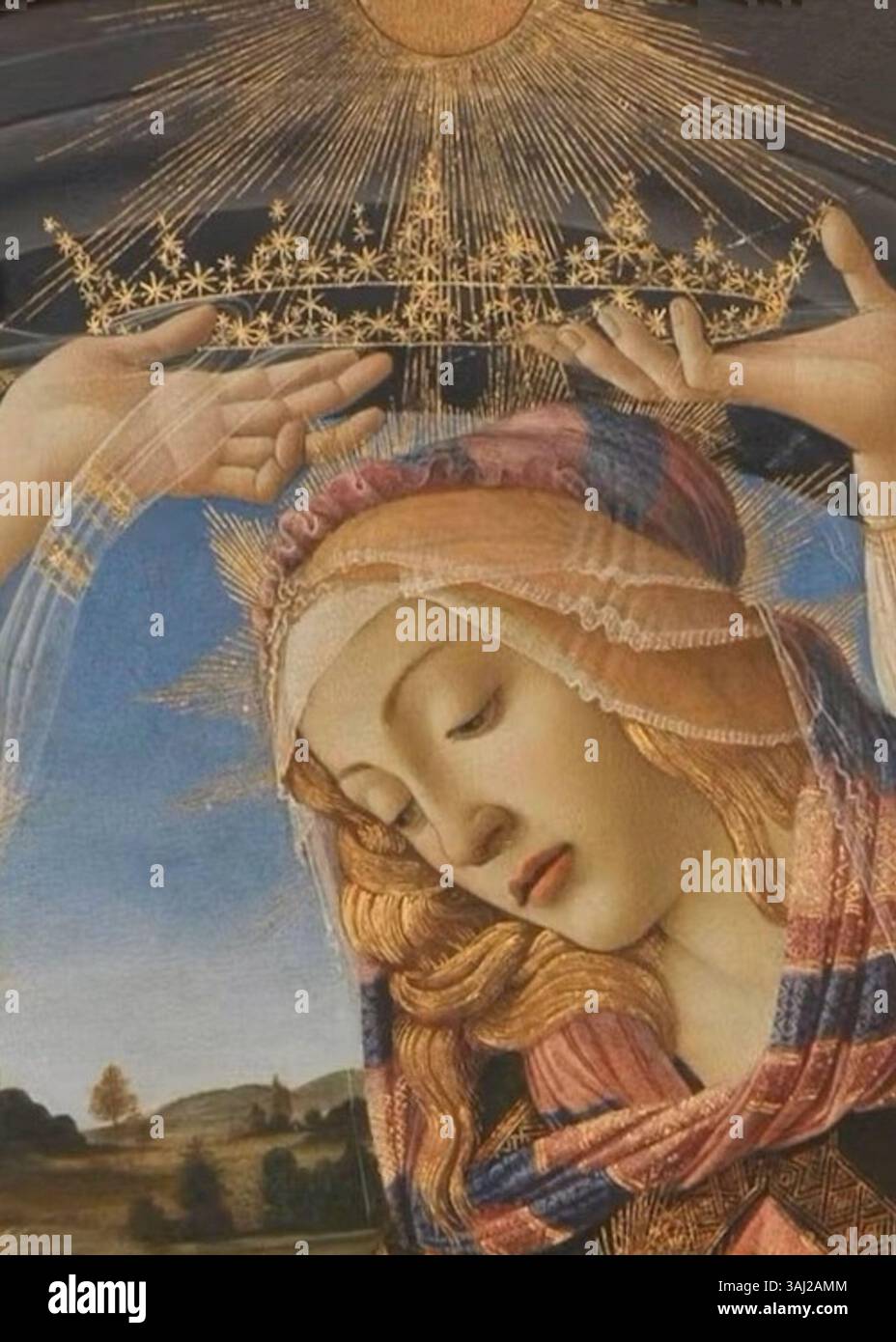 'Madonna del Magnificat' by Sandro Botticelli, painted circa 1483 ...