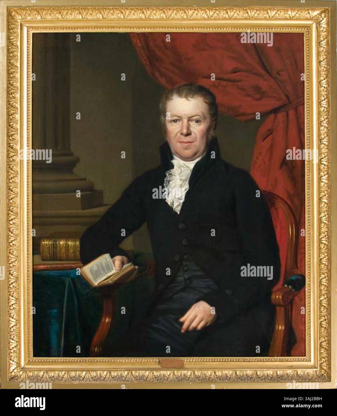 This 1822 oil on canvas portrait by Willem Bartel van der Kooi depicts Mr. Daam Fockema, a ...