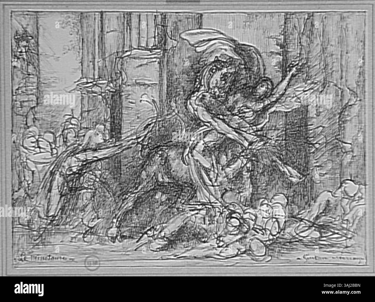 Gustave Moreau’s painting 'Le Minotaure,' created between 1850 and 1895 ...
