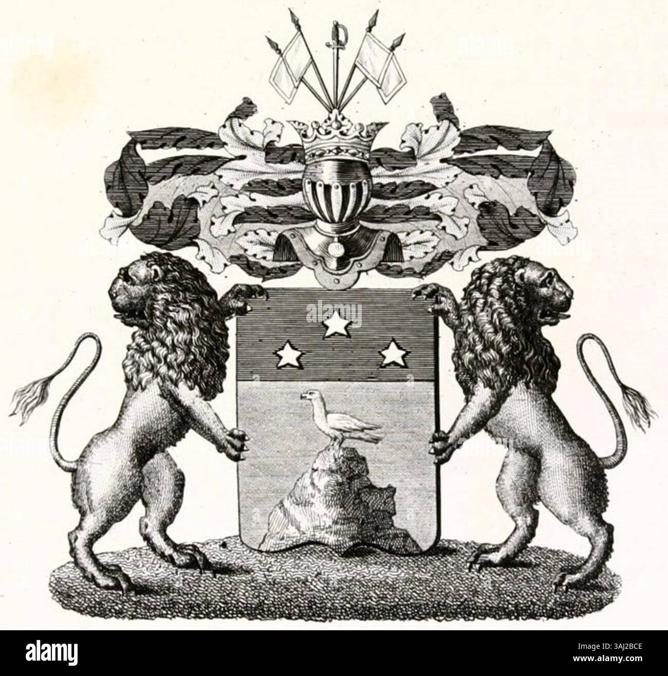 This 19th-century artwork depicts the coat of arms of the House of ...