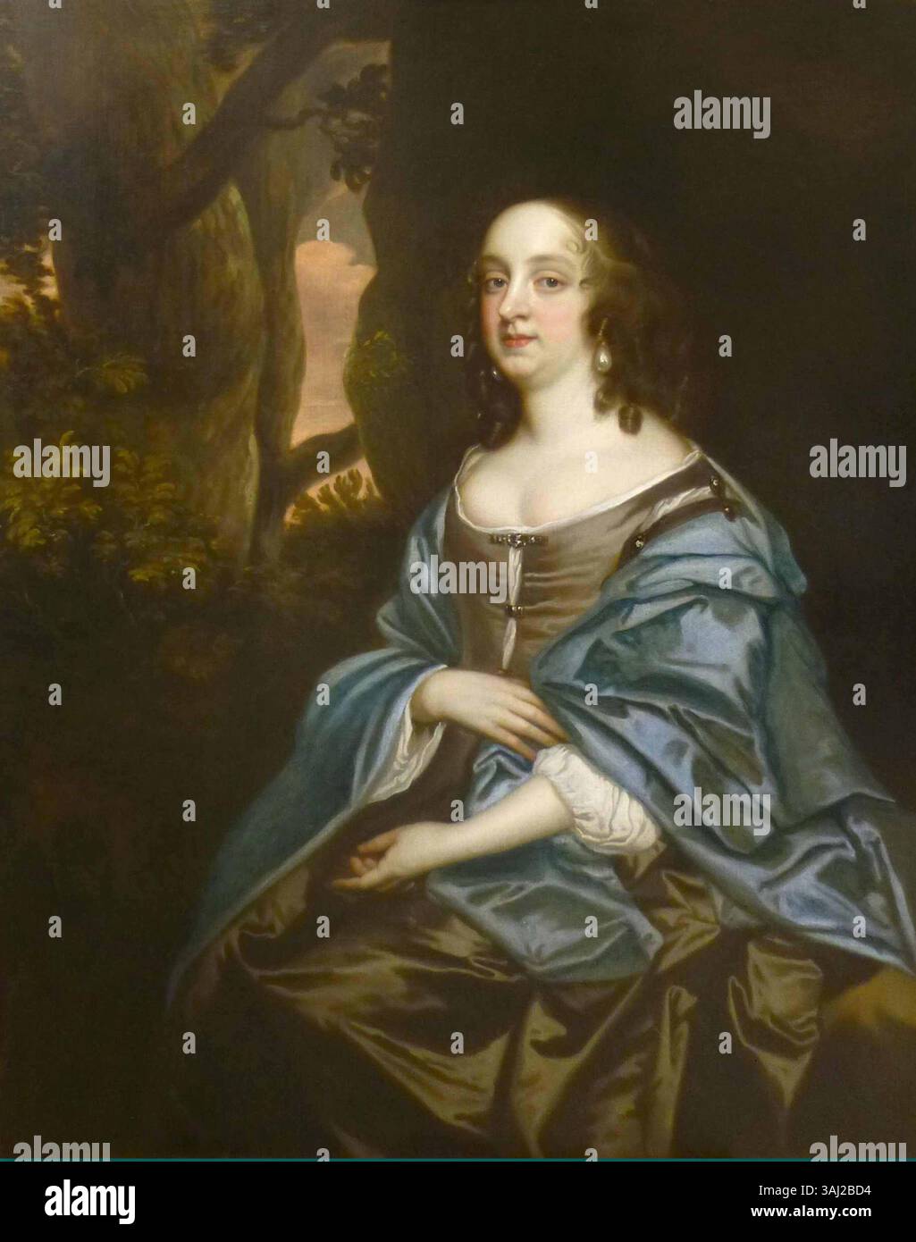 A 17th-century oil painting of Judith Pelham, later Lady Monson, created by Peter Lely and his ...