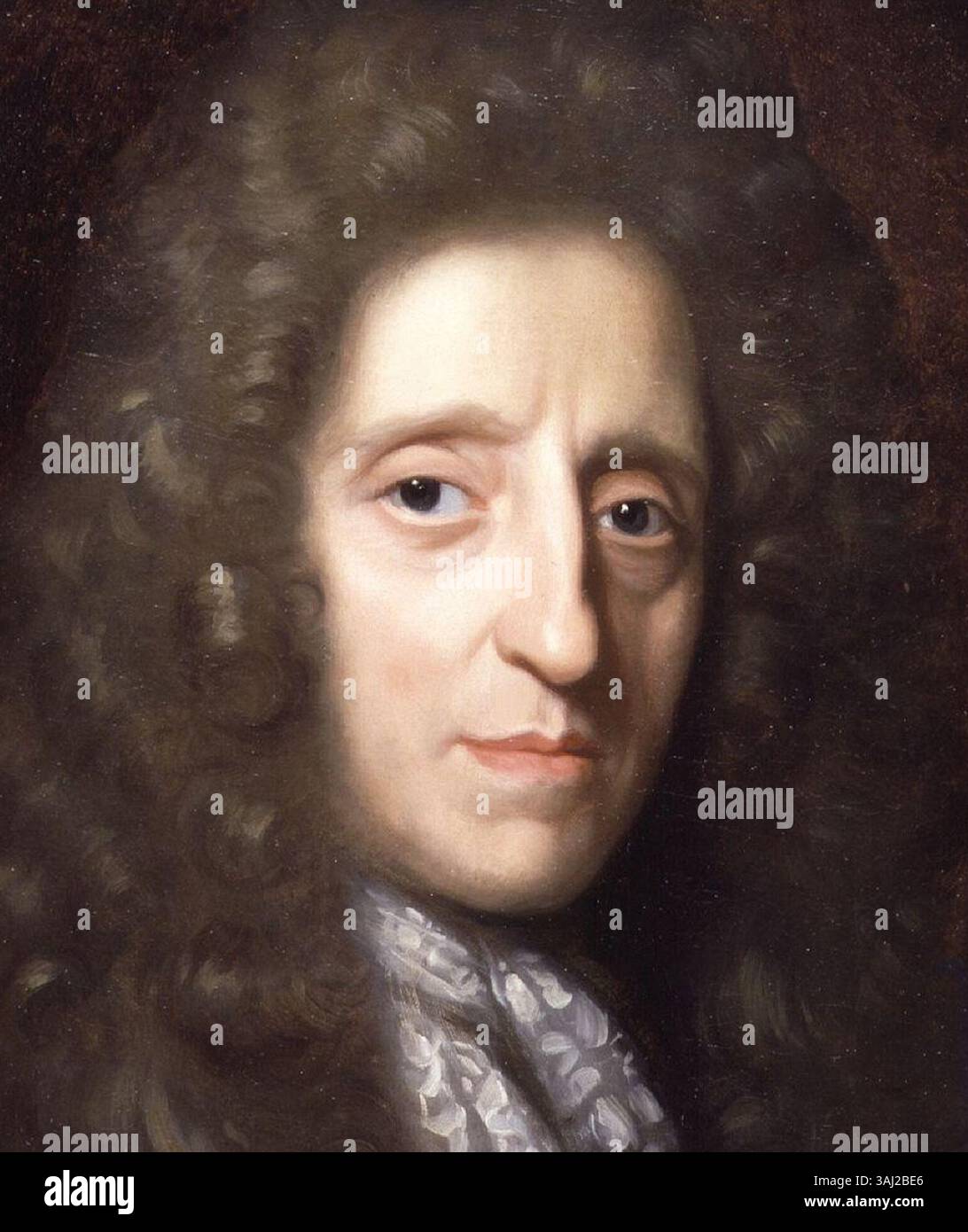 Portrait of the philosopher John Locke by Herman Verelst, painted in the late 17th century. The ...