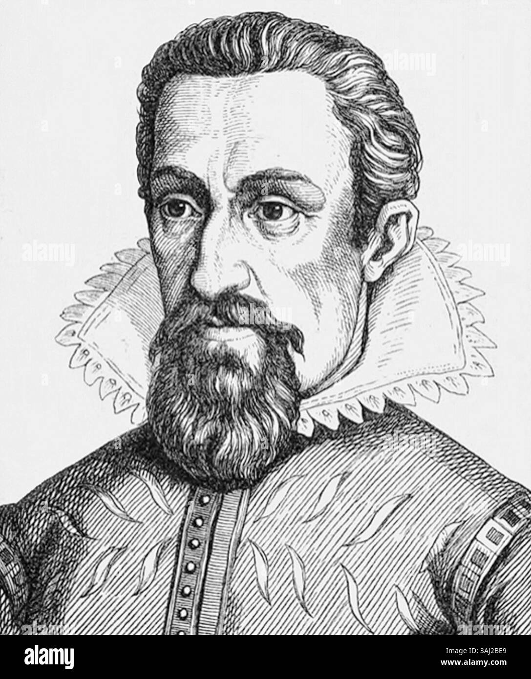 Portrait of Johannes Kepler (1571–1630), a pioneering German astronomer ...
