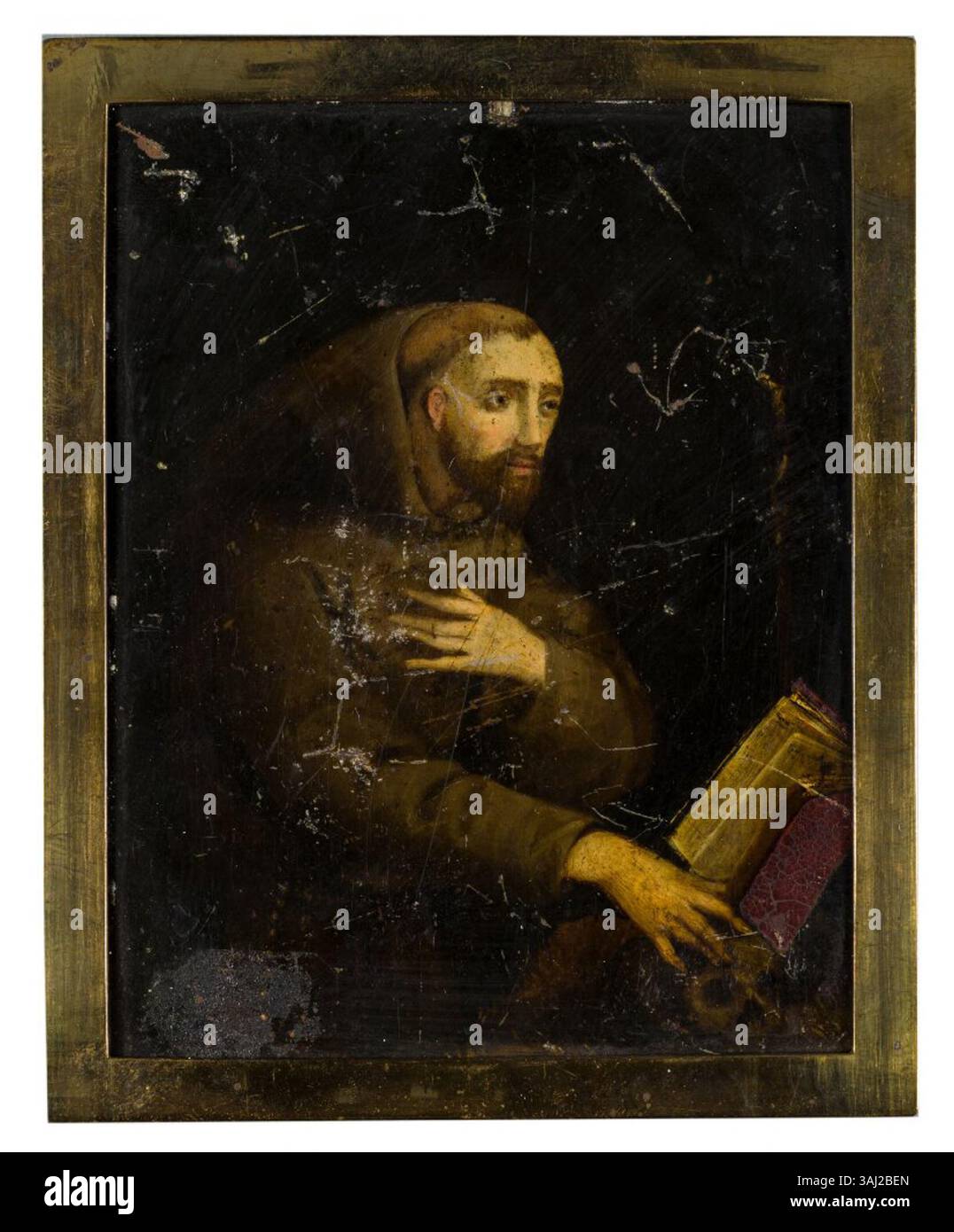 'Monk with Book and Cranium' is an anonymous 18th-century painting ...