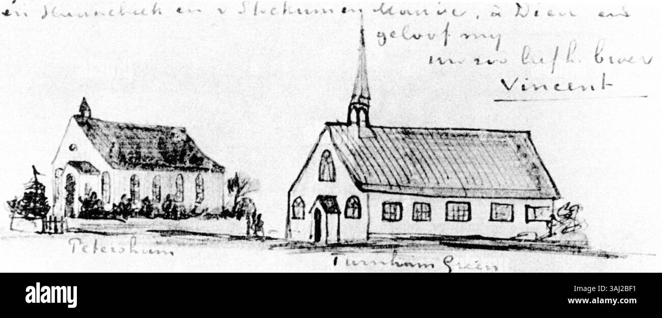 Vincent van Gogh’s 1875 sketch of Petersham Methodist Chapel and ...