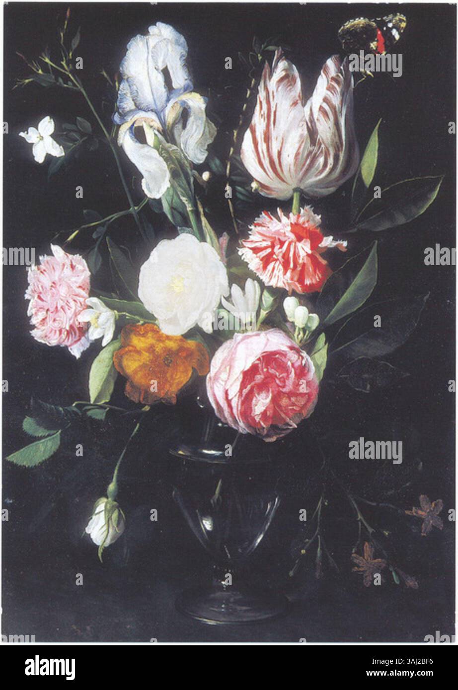 Daniel Seghers' 'Flowers in a Glass Vase,' painted around 1640, is a ...