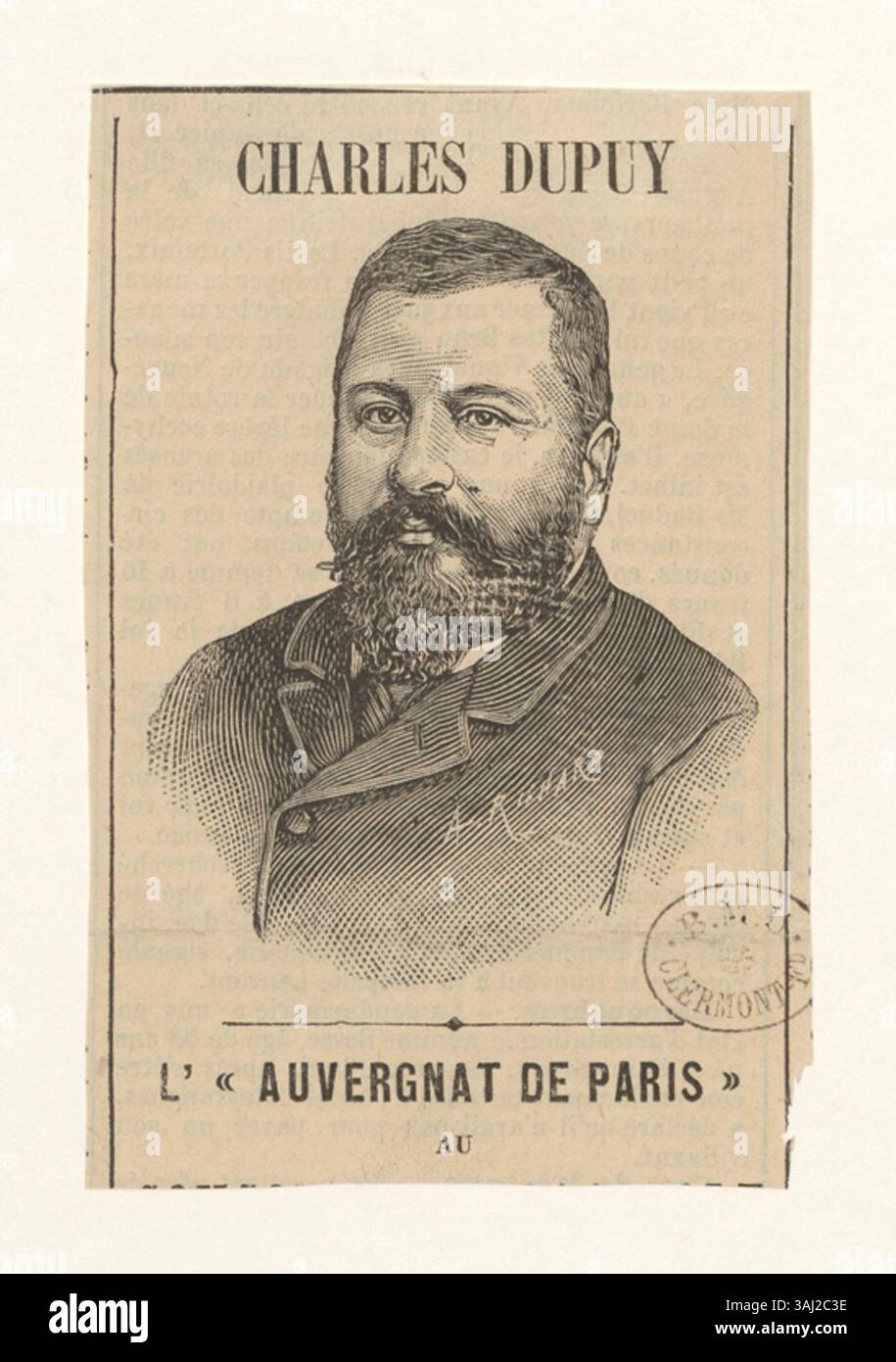 This wood engraving print features Charles Dupuy, a French historical ...