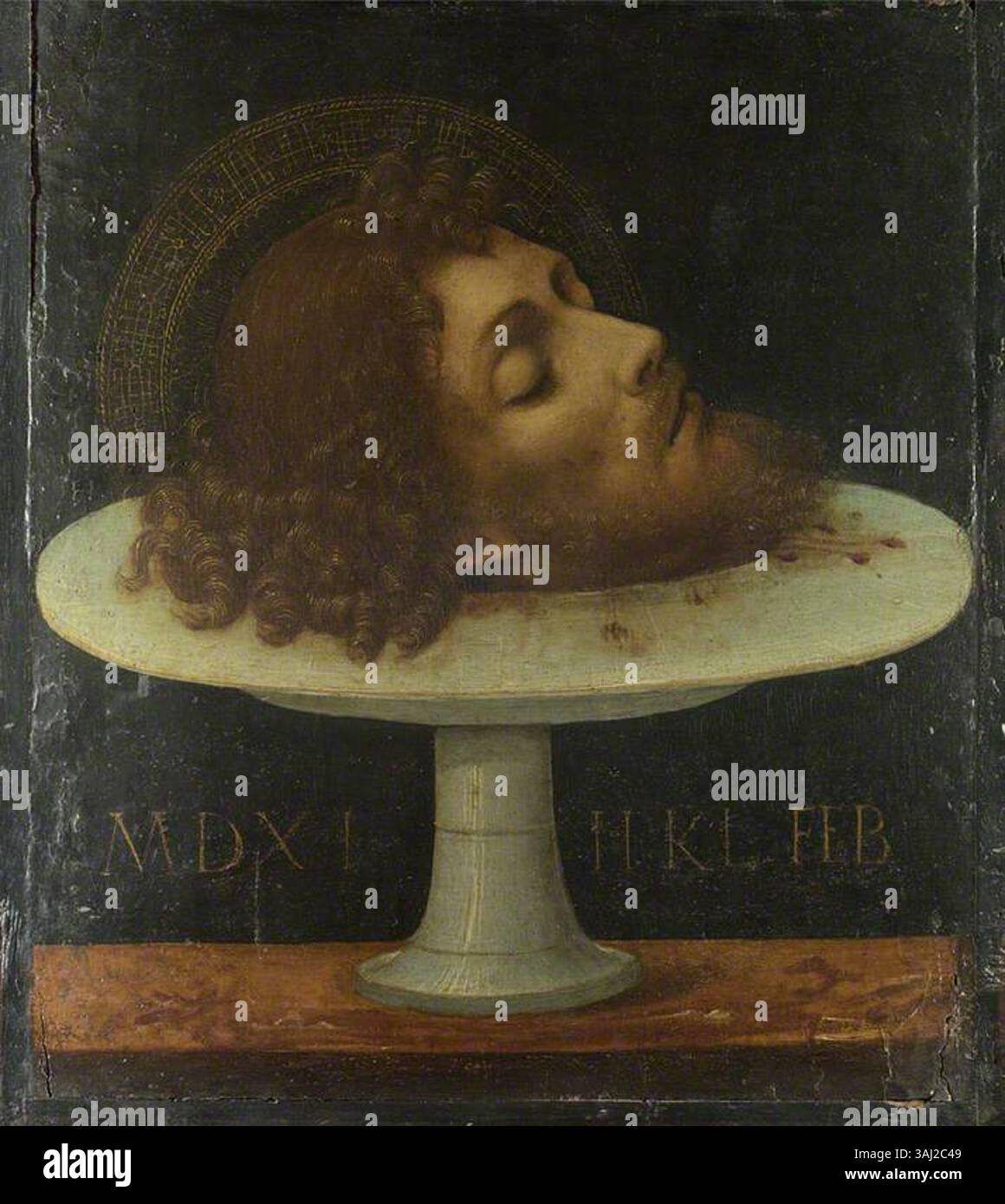 An Italian painting from 1511 depicting the head of Saint John the ...