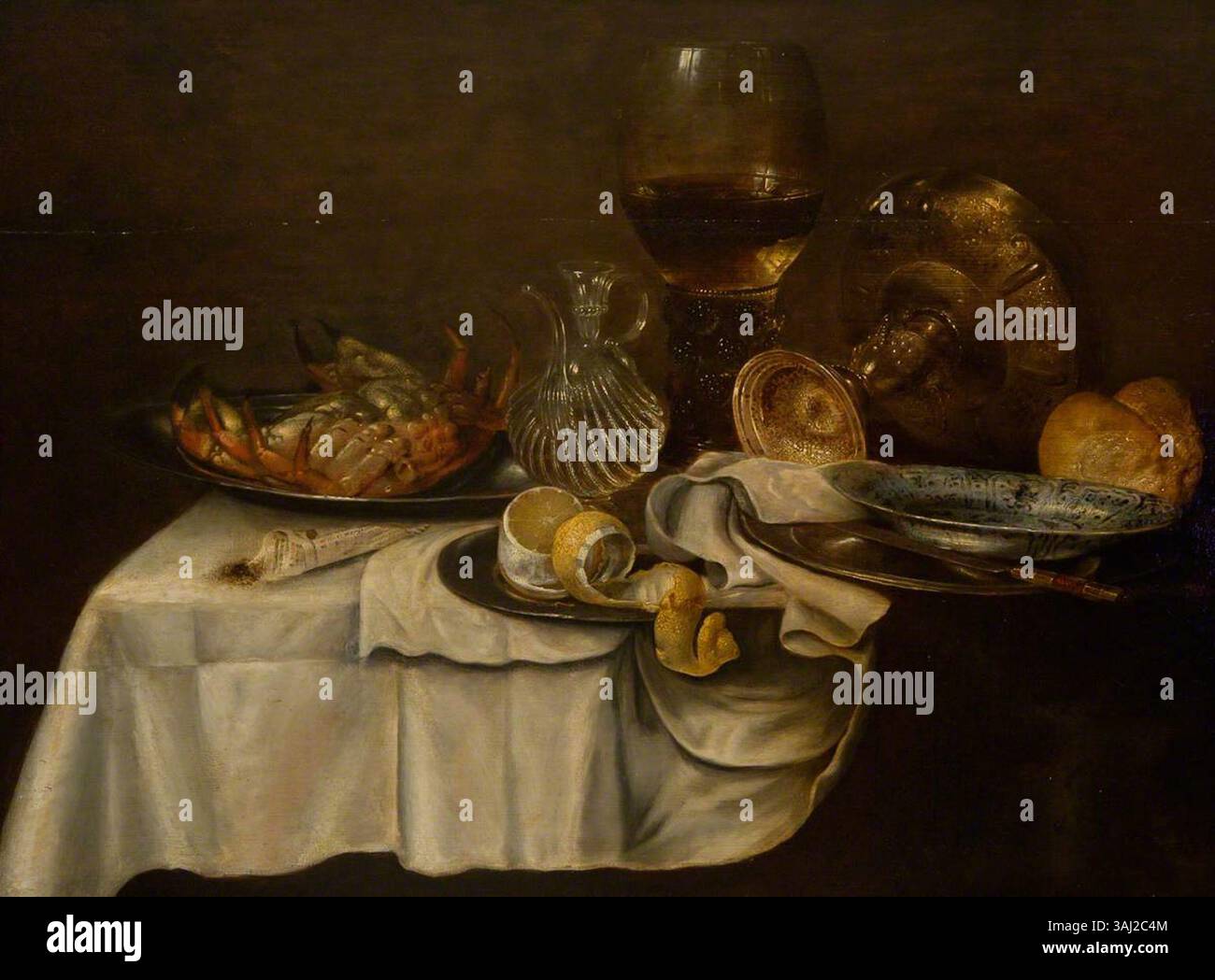This still life by Pieter Claesz, painted around the 17th century ...
