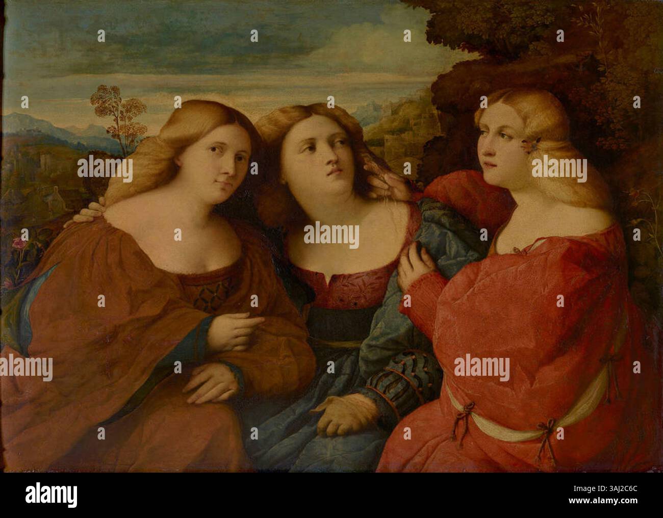 Palma Il Vecchio's 'Die drei Schwestern' (The Three Sisters) is an oil ...