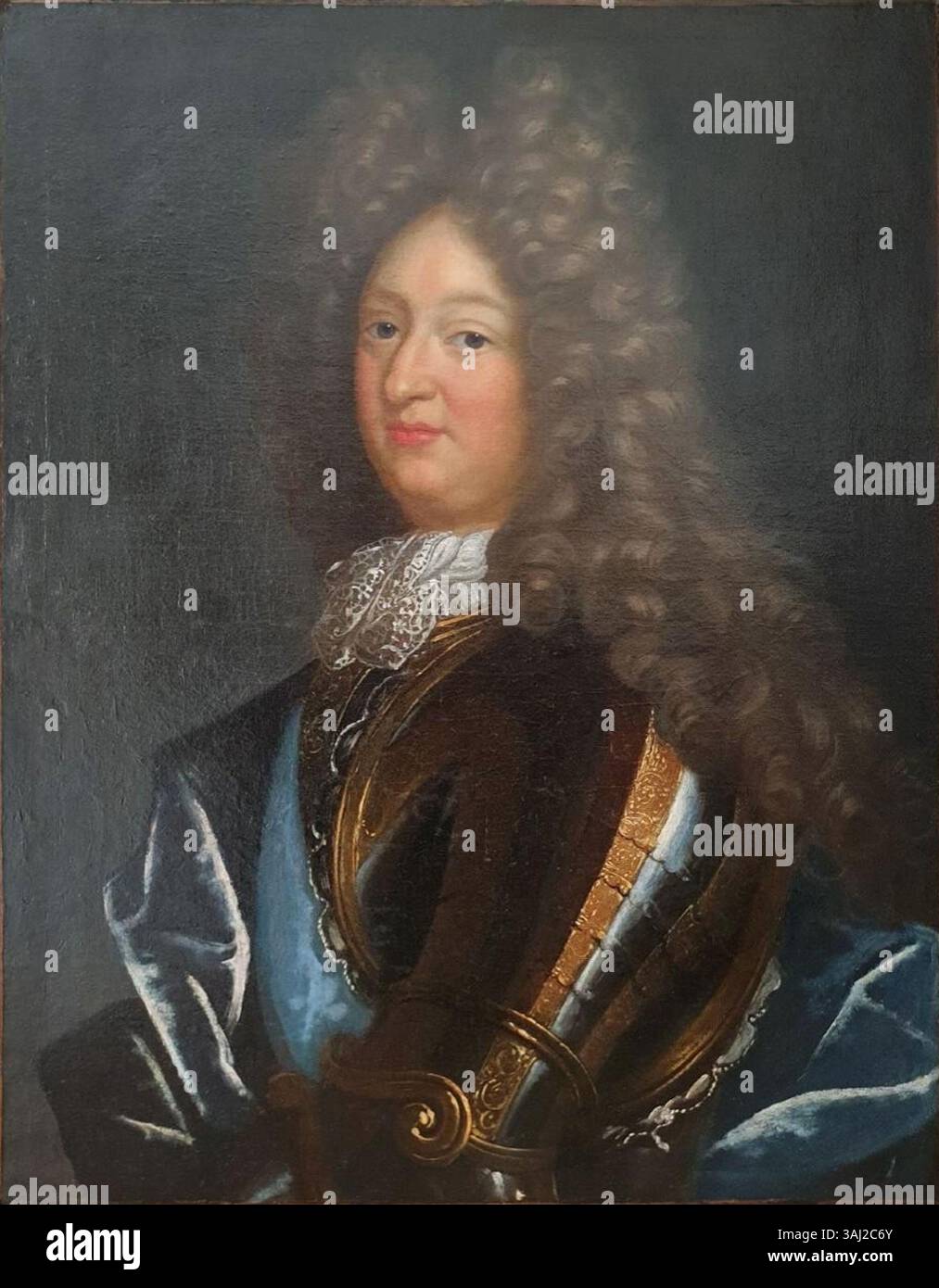 This portrait, attributed to the French School around 1700, depicts ...