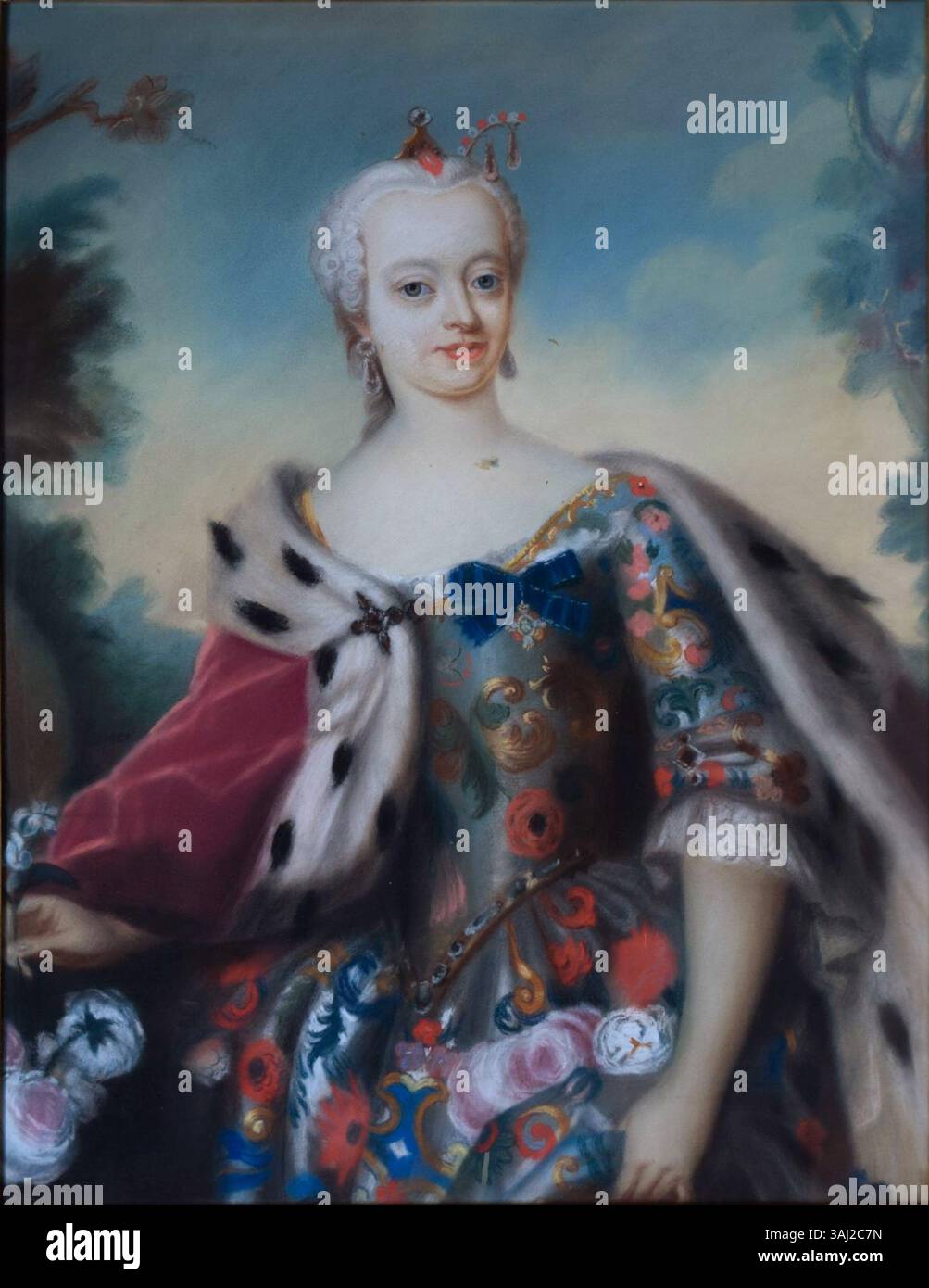 This pastel portrait from the 18th century features Maria Theresia of ...