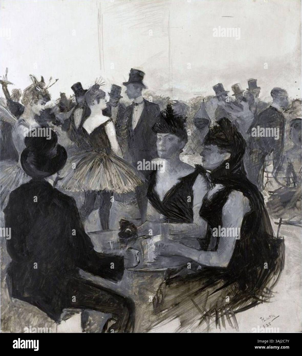 Henri de Toulouse-Lautrec's 1888 painting 'Bal Masqué' is part of a ...