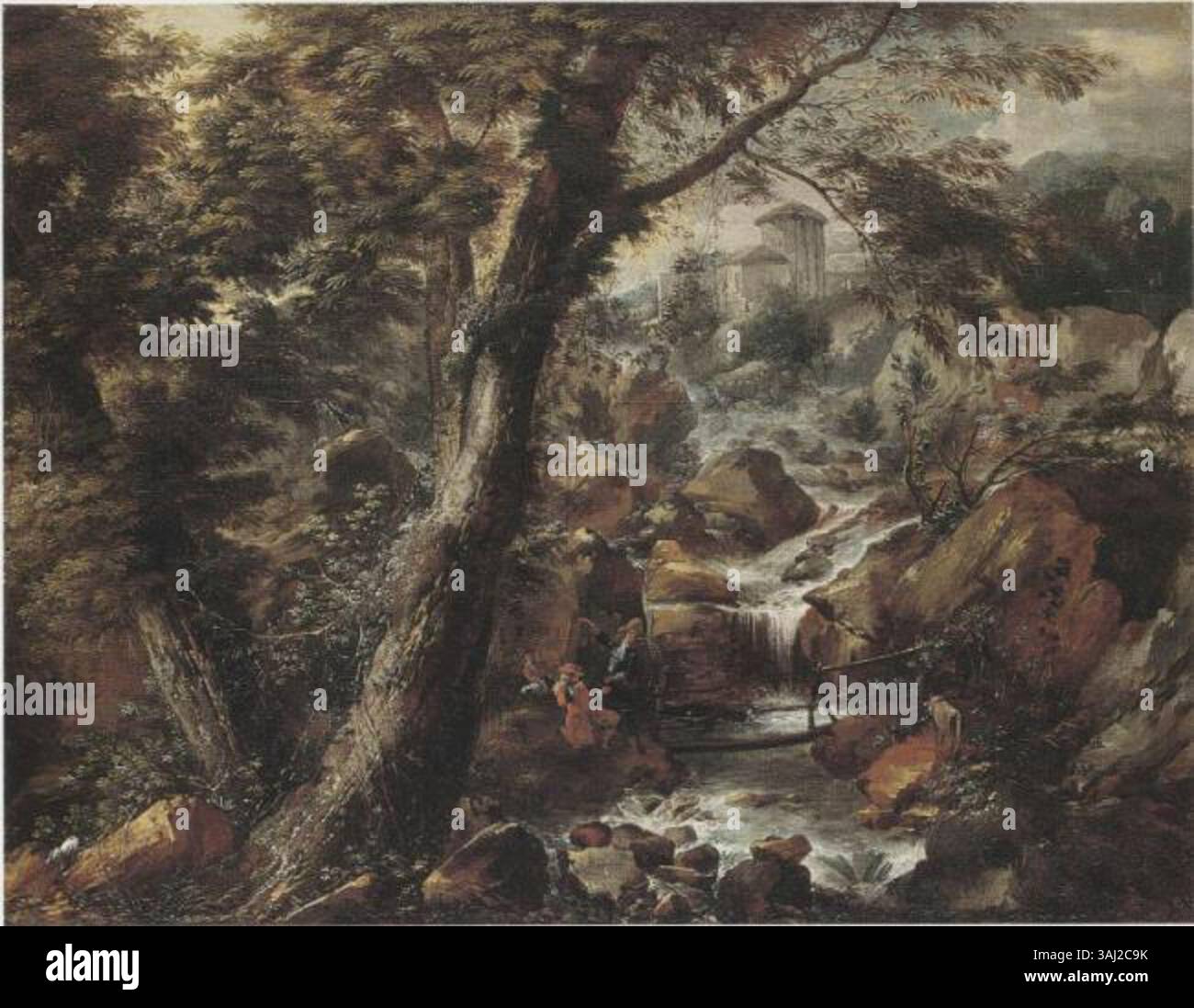 Philips Augustijn Immenraet’s 1678 painting depicts a group crossing a ...