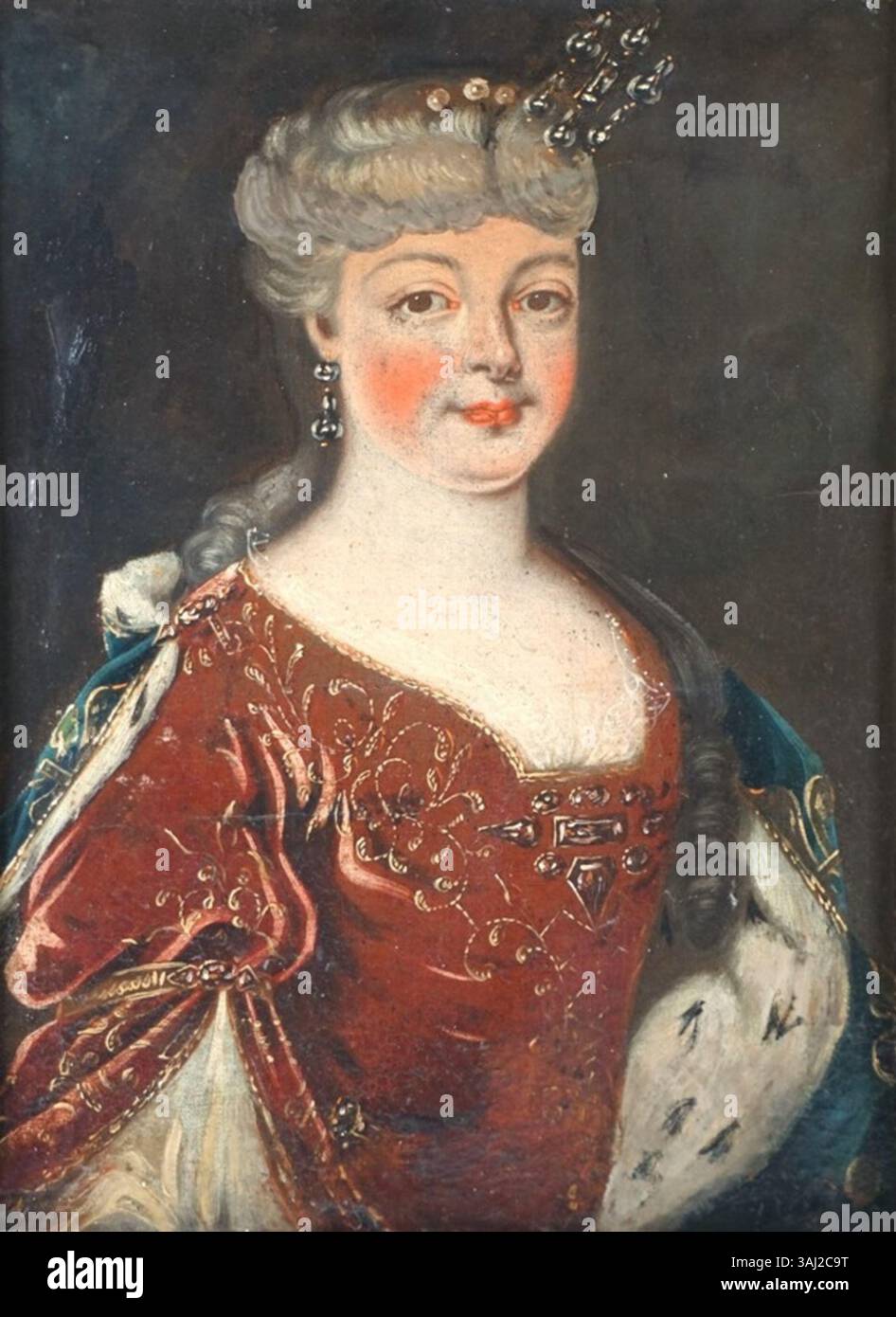 This 18th-century portrait, titled 'Portrait au manteau d'hermine ...