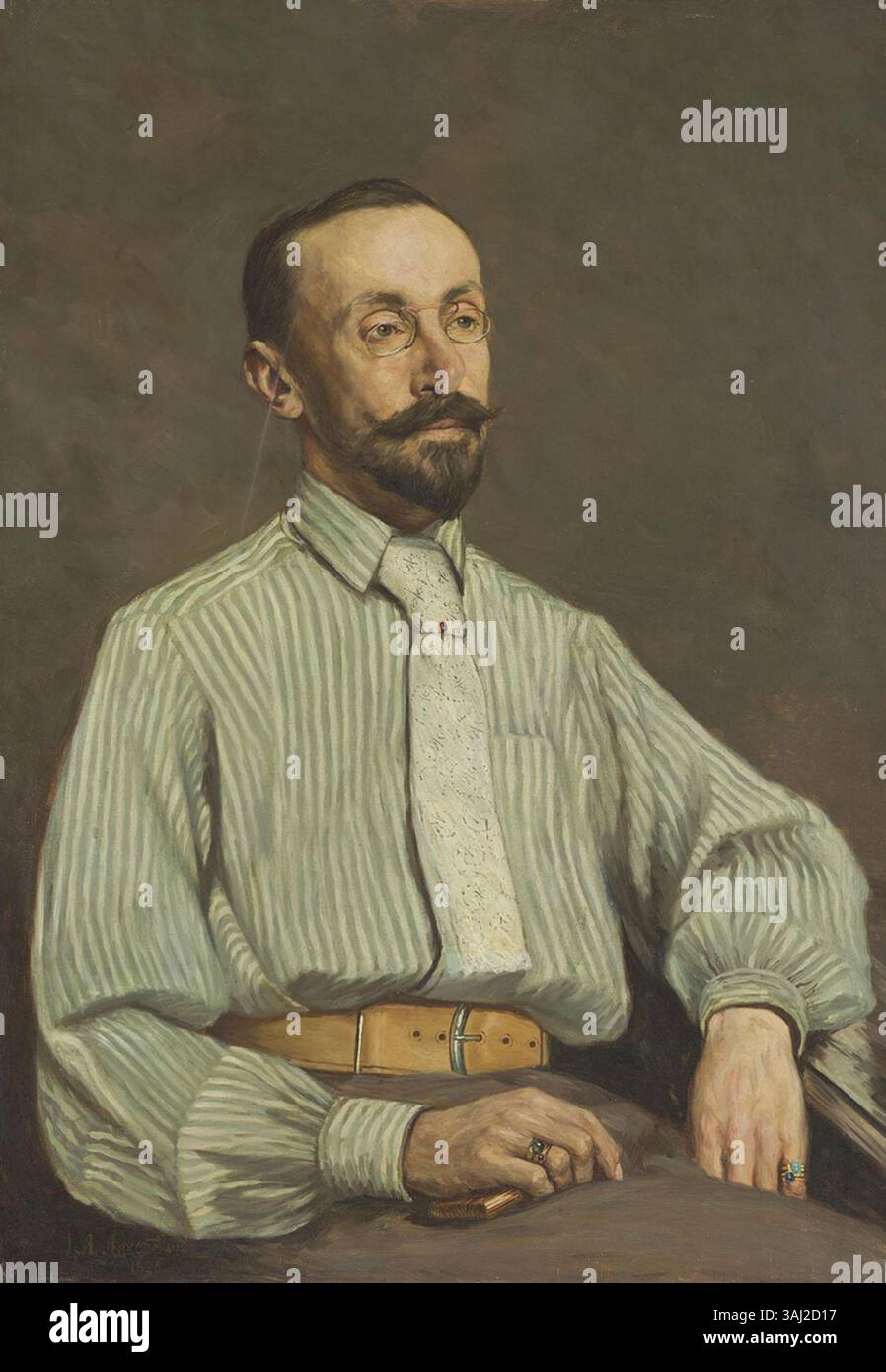 This 1896 portrait by I. Lyakhovskiy depicts Dmitriy Ivanovich Tolstoy ...