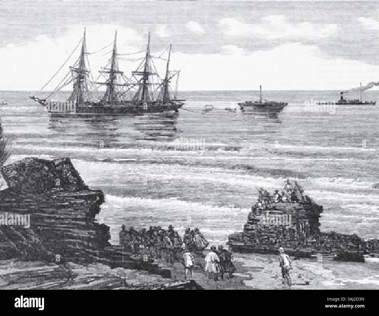 This 1883 print by Alfred Martin Ebsworth captures the wreck of the ...