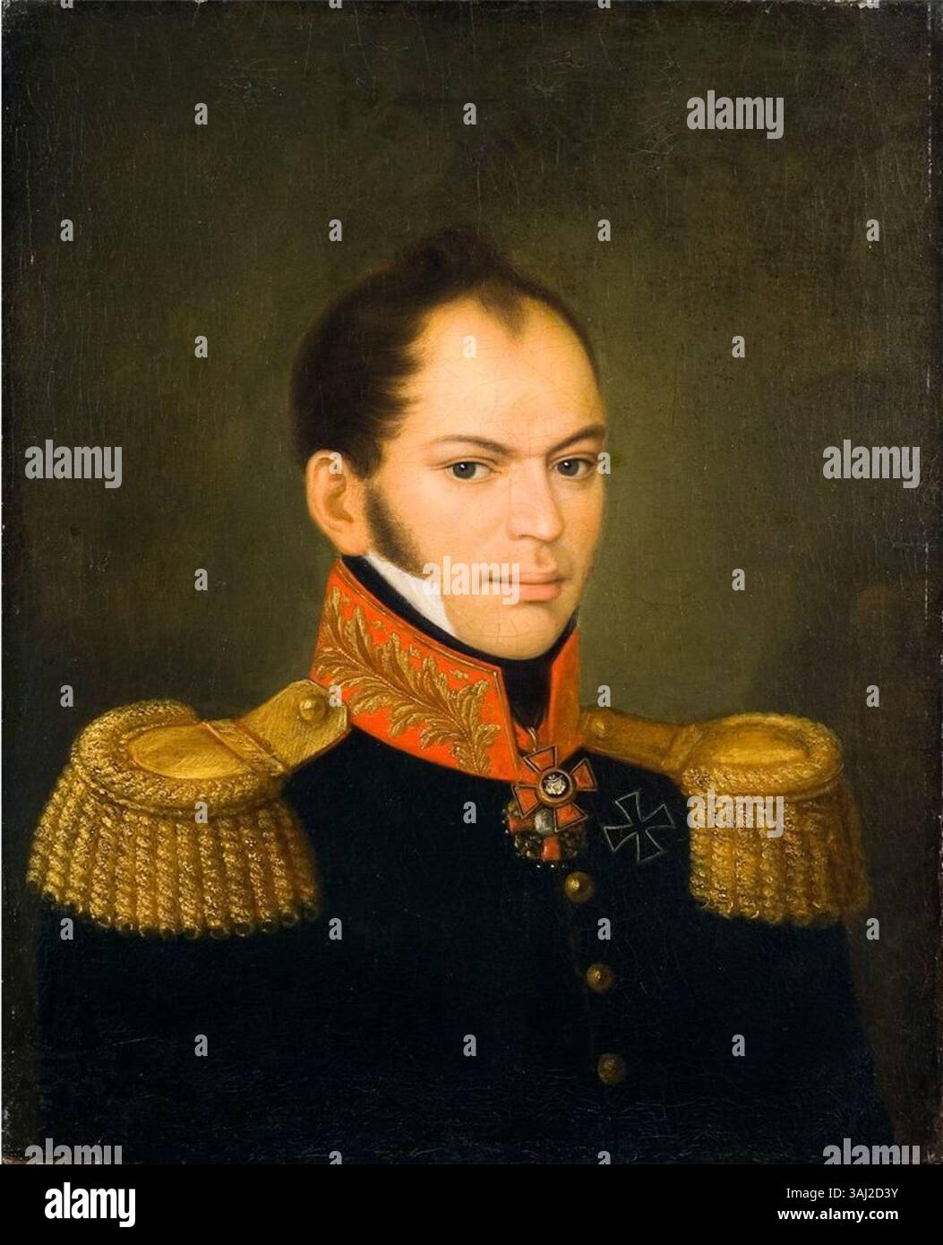 Portrait of Mikhail Alexandrovich Fonvizin, a significant figure from ...