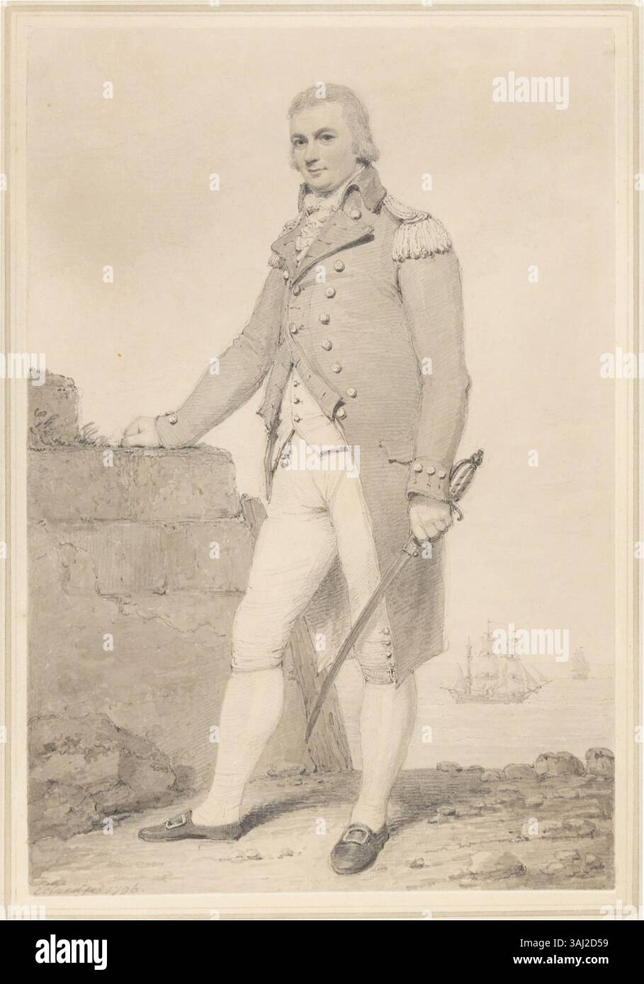 This 1796 portrait by Henry Edridge depicts William Carnegie, the 7th Earl of Northesk, a ...