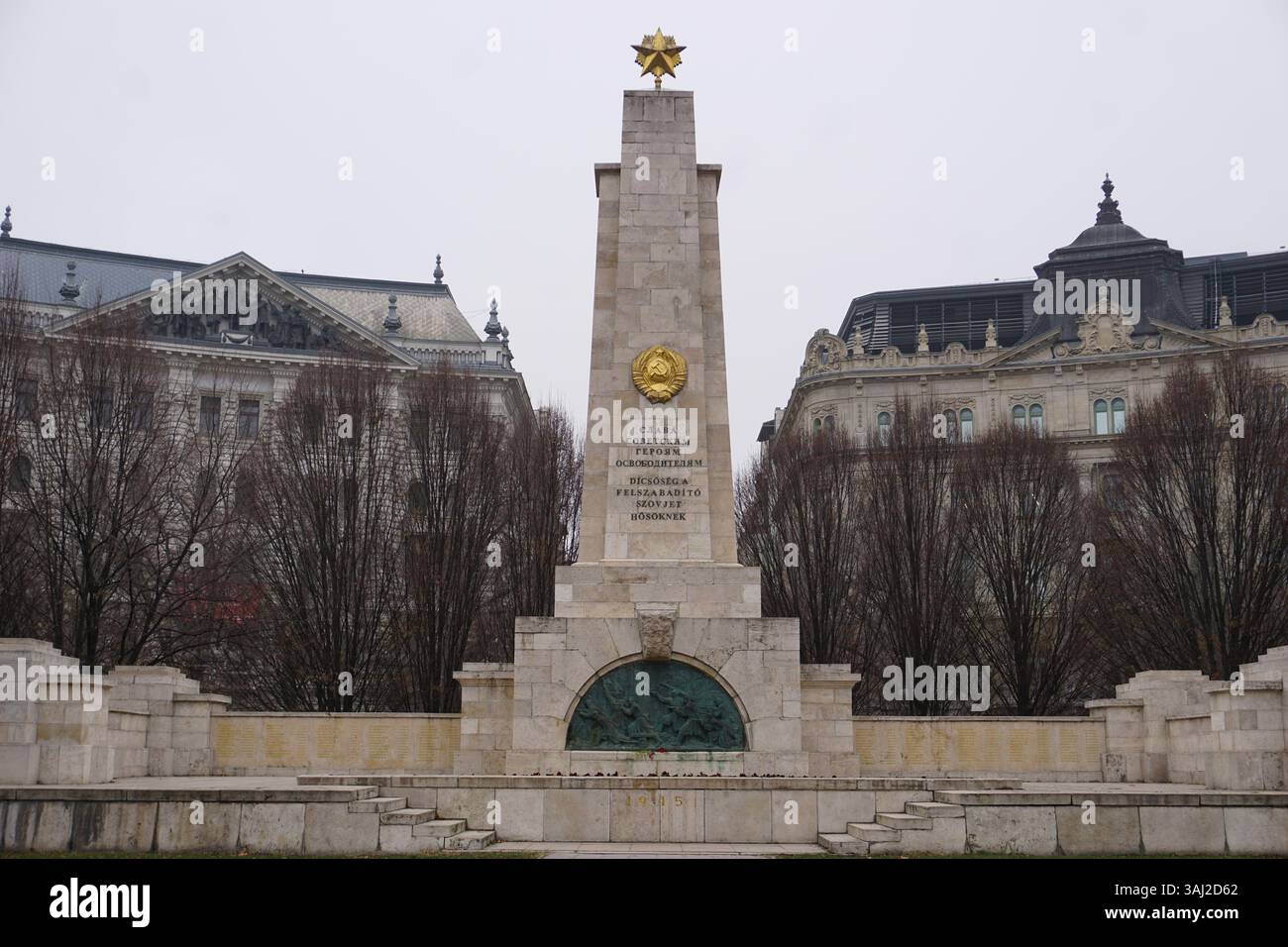 The Soviet War Memorial on Liberty Square, Budapest, honors the ...