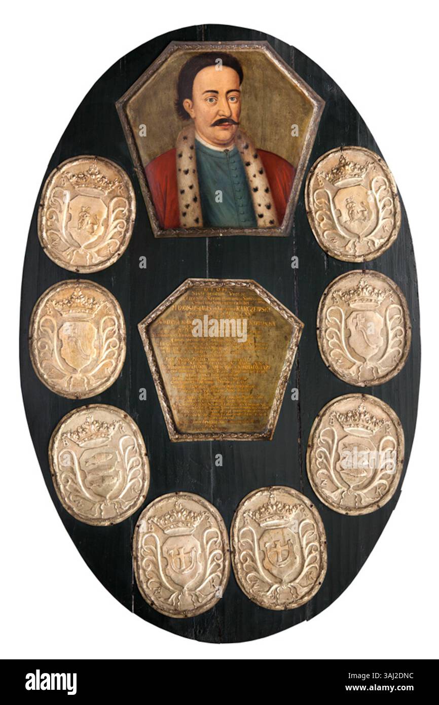 Funeral tablet of Boguslaw Karczewski, who lived from 1674 to 1723 ...