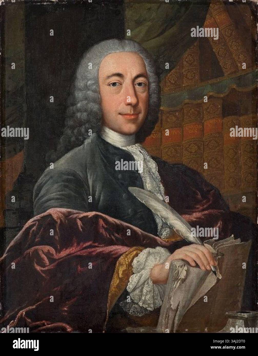 This 18th-century anonymous portrait depicts Jean-Daniel Schoepflin, a ...