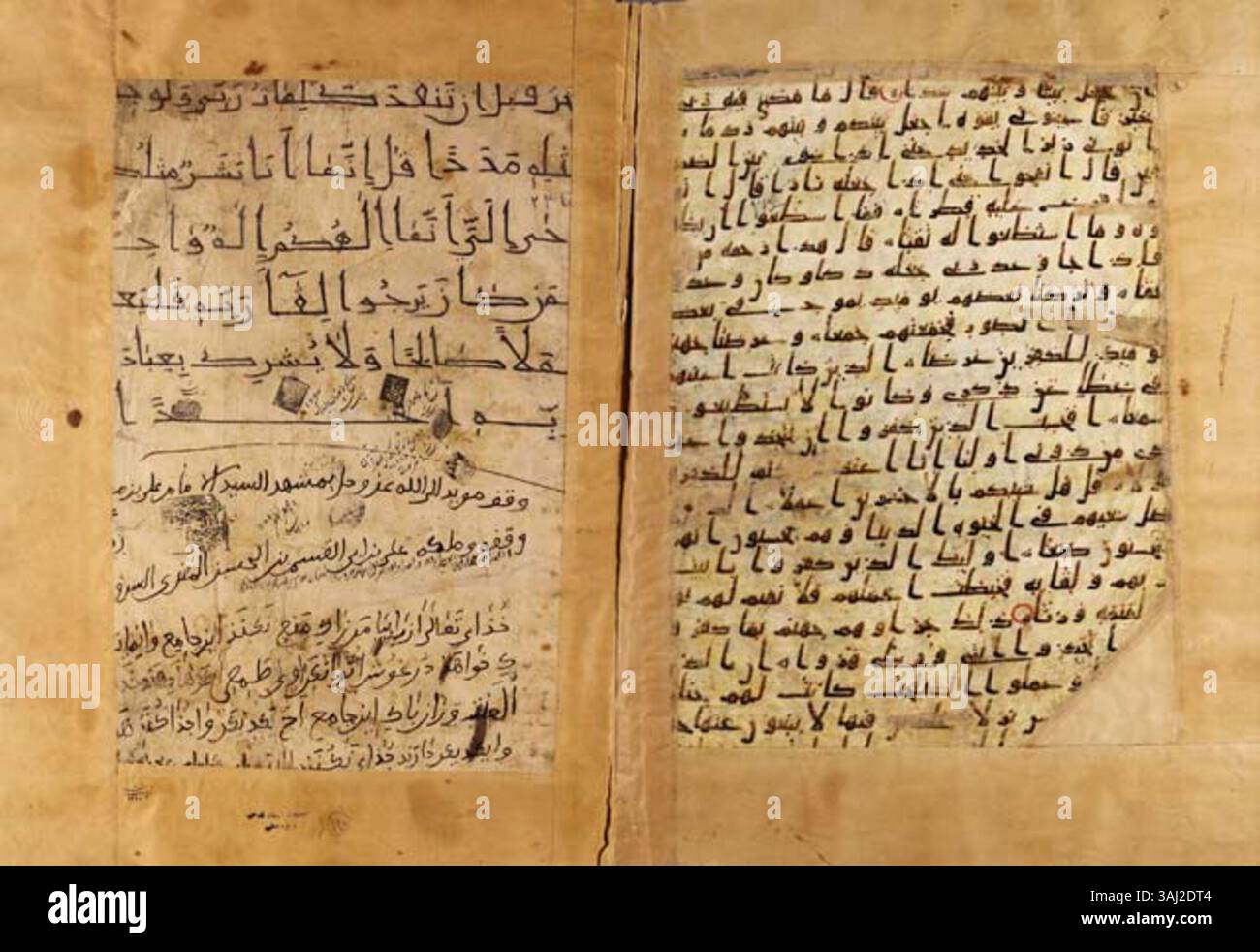 The Codex Mashhad, a 7th-century manuscript, contains key Islamic texts ...