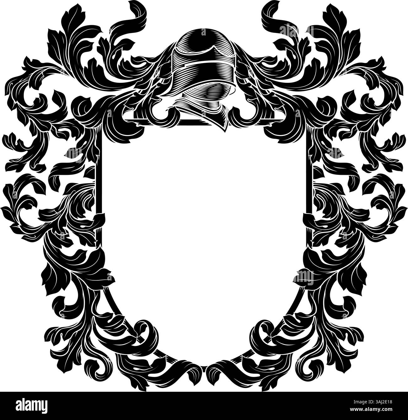 Coat of Arms Crest Knight Medieval Shield Heraldry Stock Vector Image ...