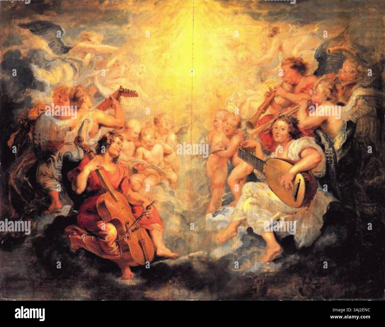 Peter Paul Rubens' 1626 painting 'Music Making Angels in Heaven ...