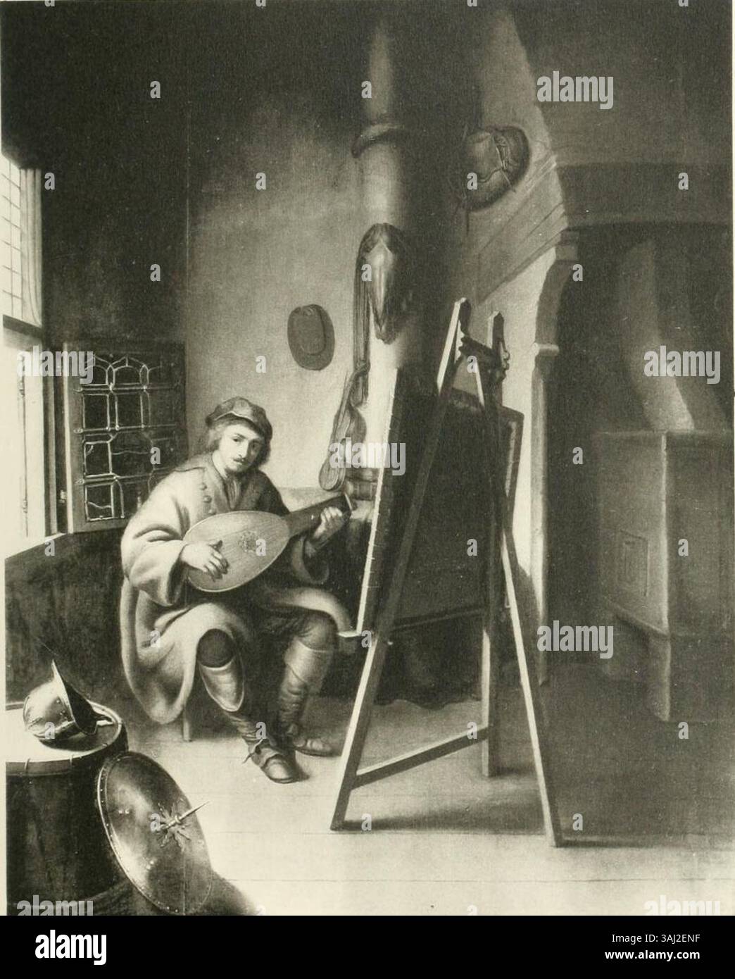 'The Artist playing the Lute in his Studio' (circa 1650) by Gerard Dou ...