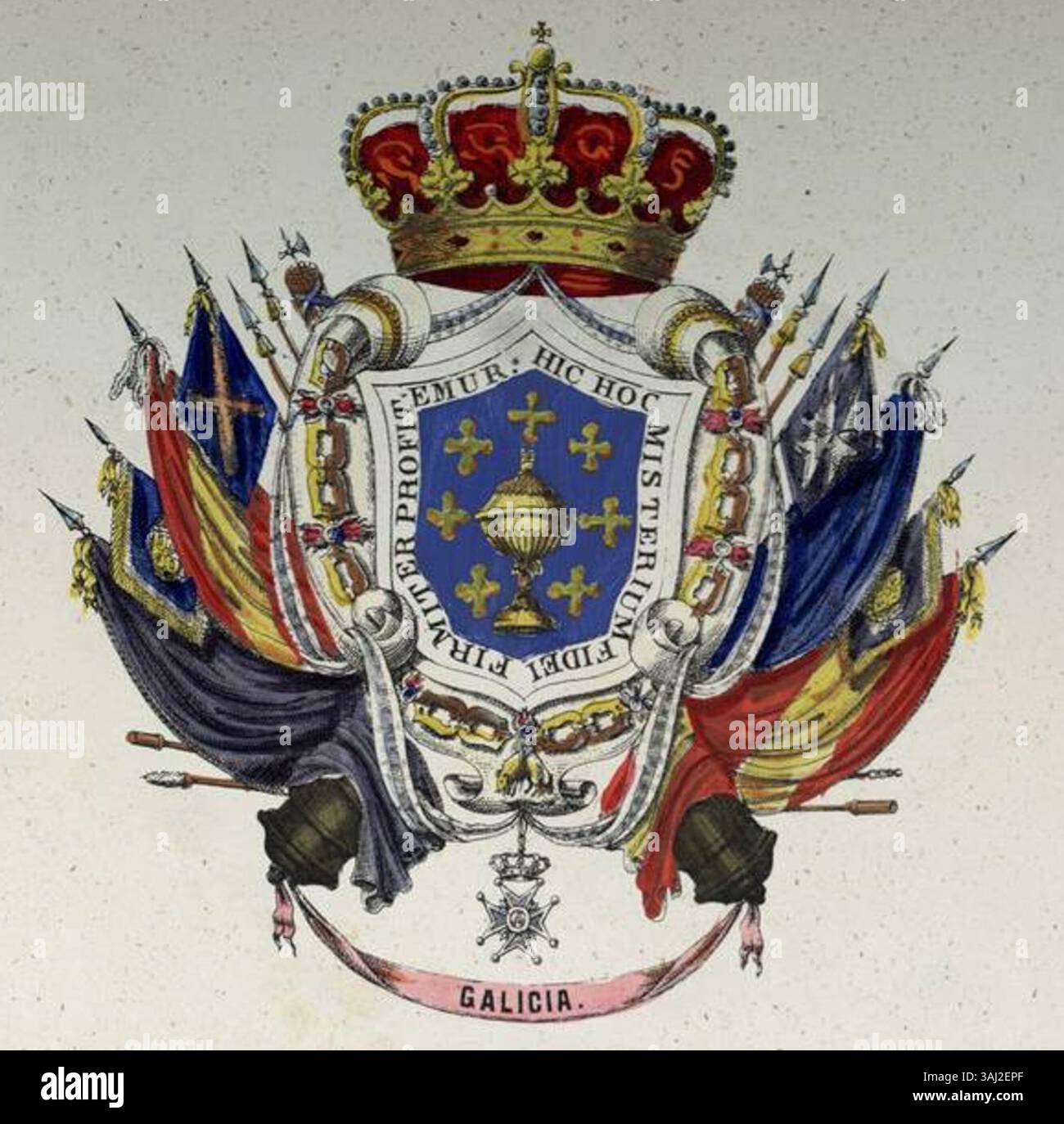 The 1855 engraving from the 'Album Regio' by Vicente Diaz de Comas ...