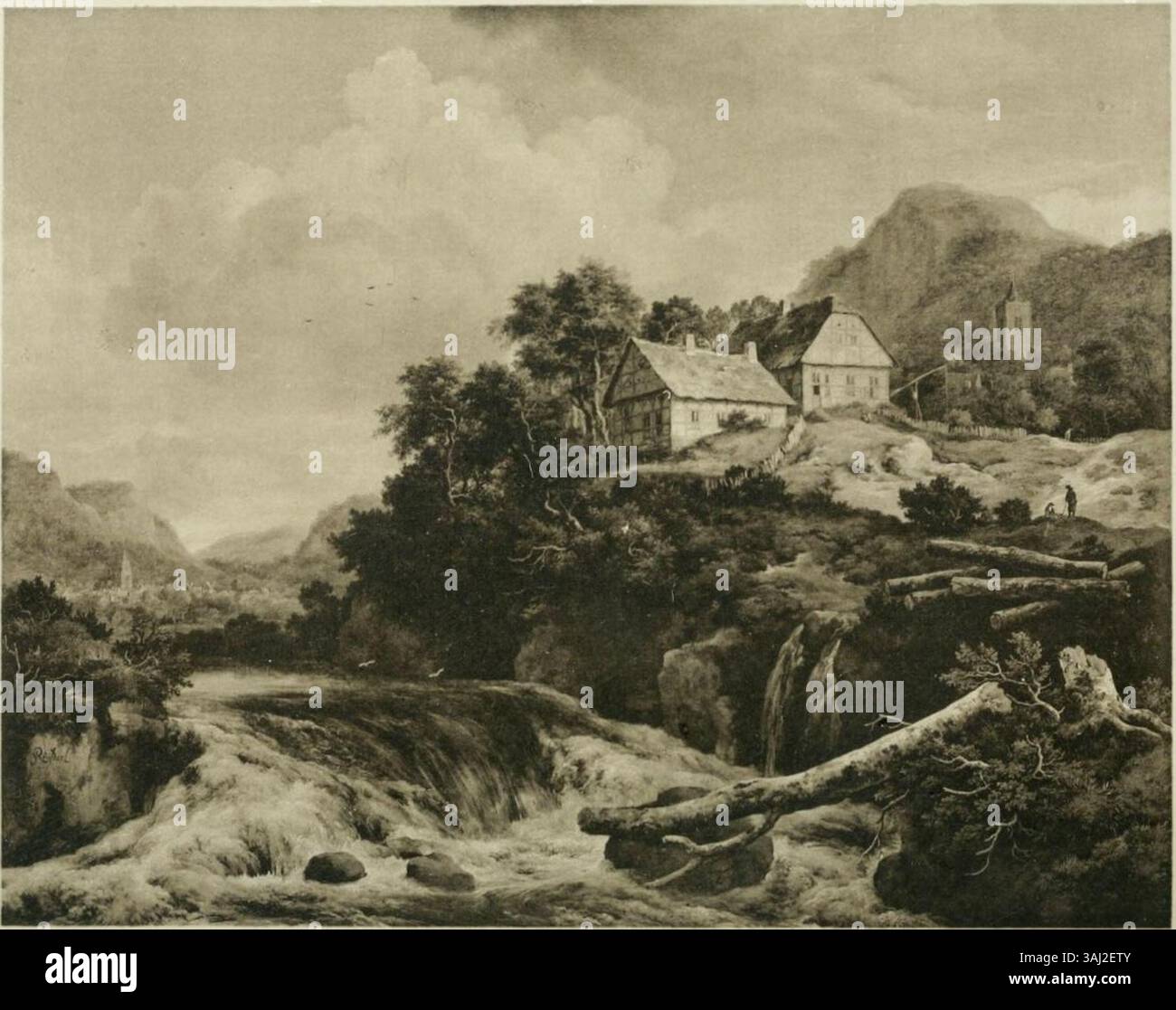 Jacob van Ruisdael's 'A Waterfall,' painted in 1660, is a significant ...