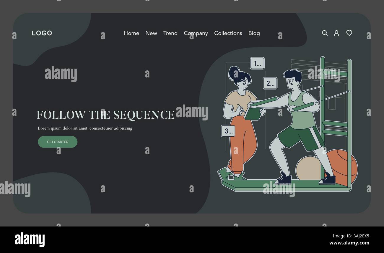 Pilates training session in a modern fitness environment. An instructor ...