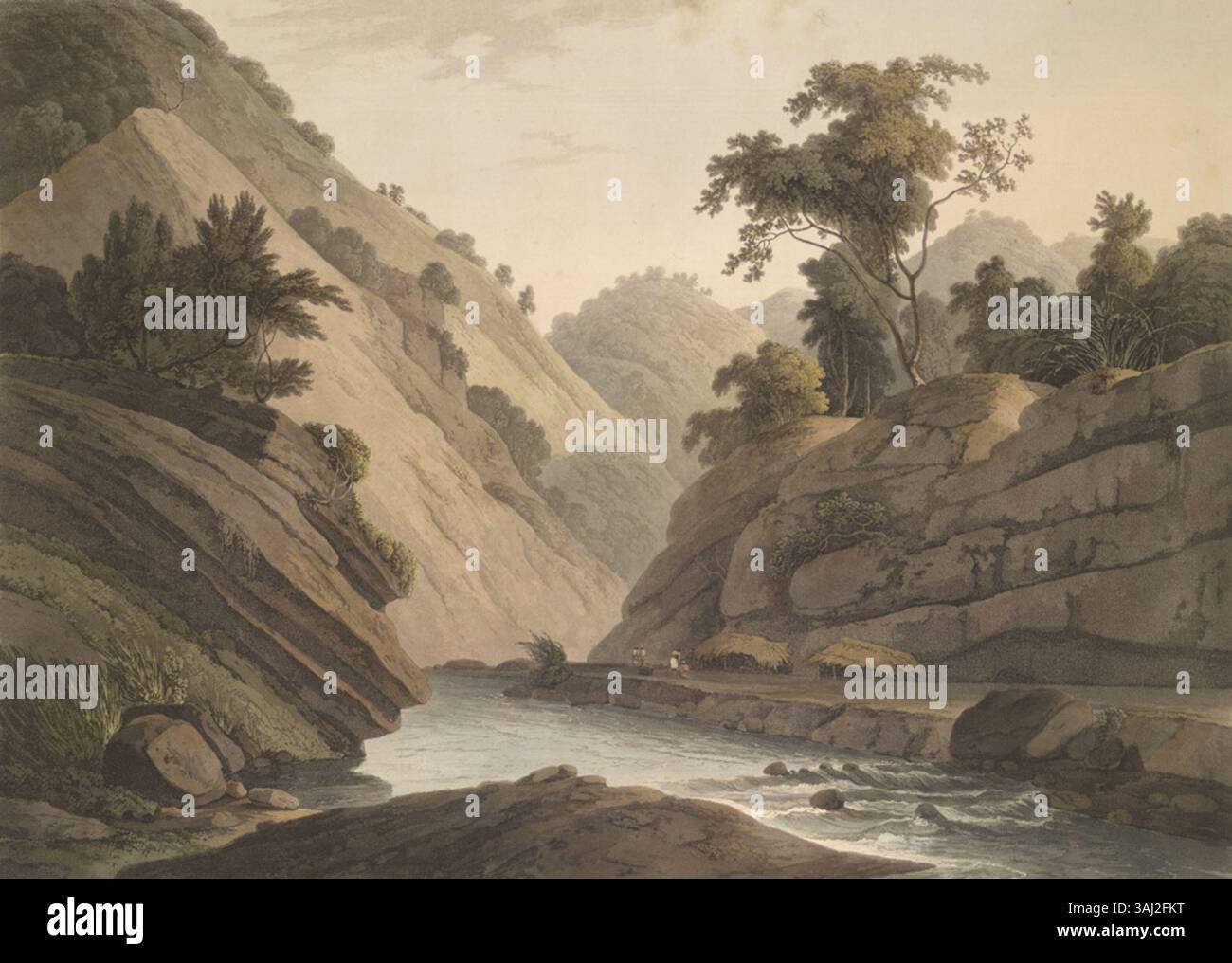 View in the Koah Nullah, a print by Thomas Daniell from 1797, is Plate ...