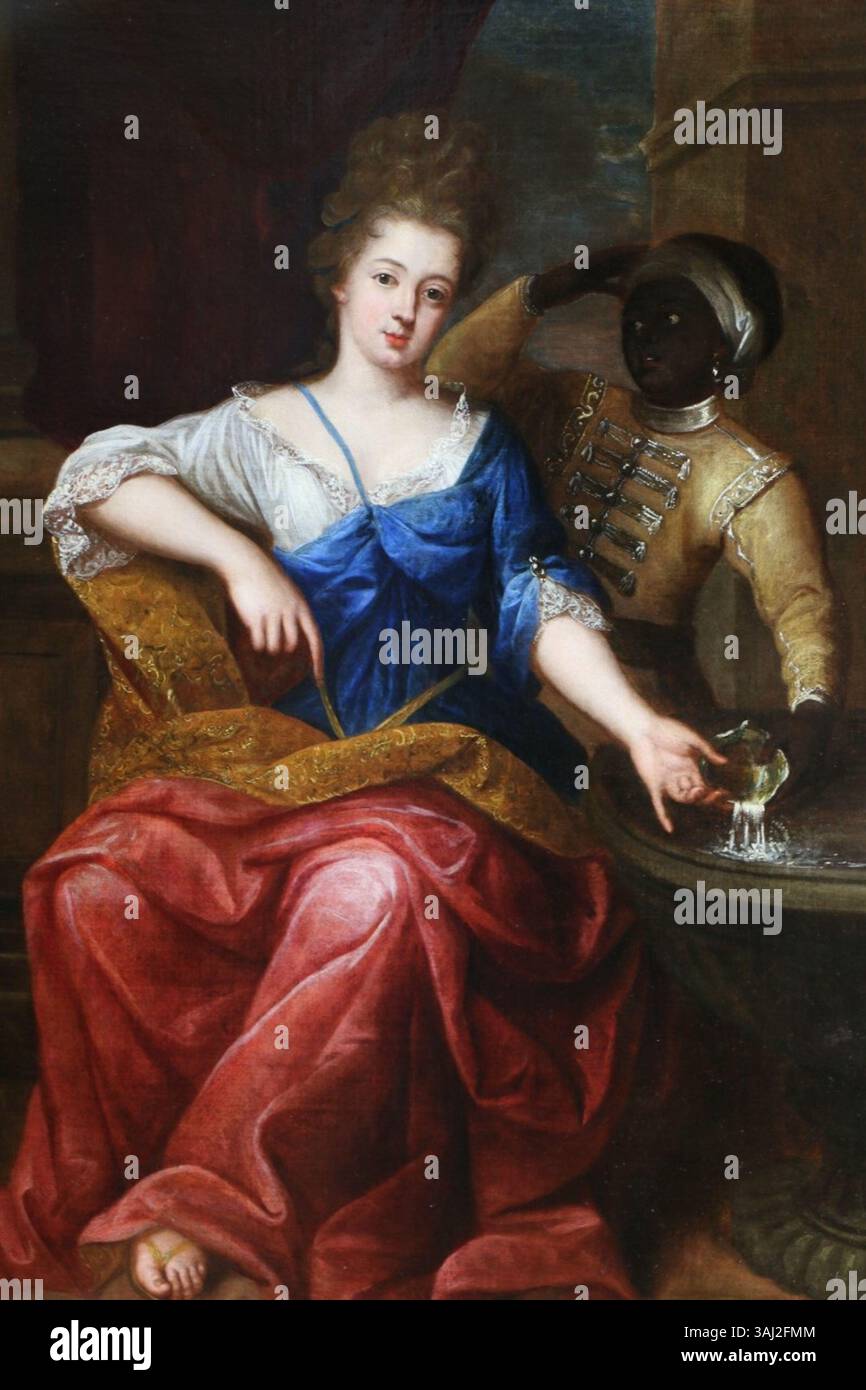 An oil portrait attributed to Alexis Simon Belle, depicting Louise ...