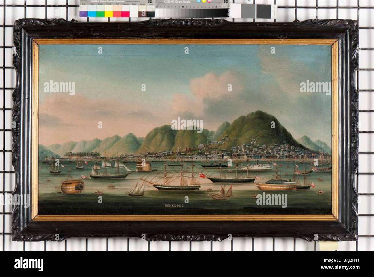 Anonymous Dutch oil painting 'HONGKONG', created between 1845 and 1850 ...