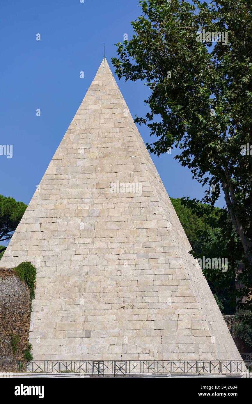 The Pyramid of Cestius (Piramide di Caio Cestio or Piramide Cestia) was originally built as a ...